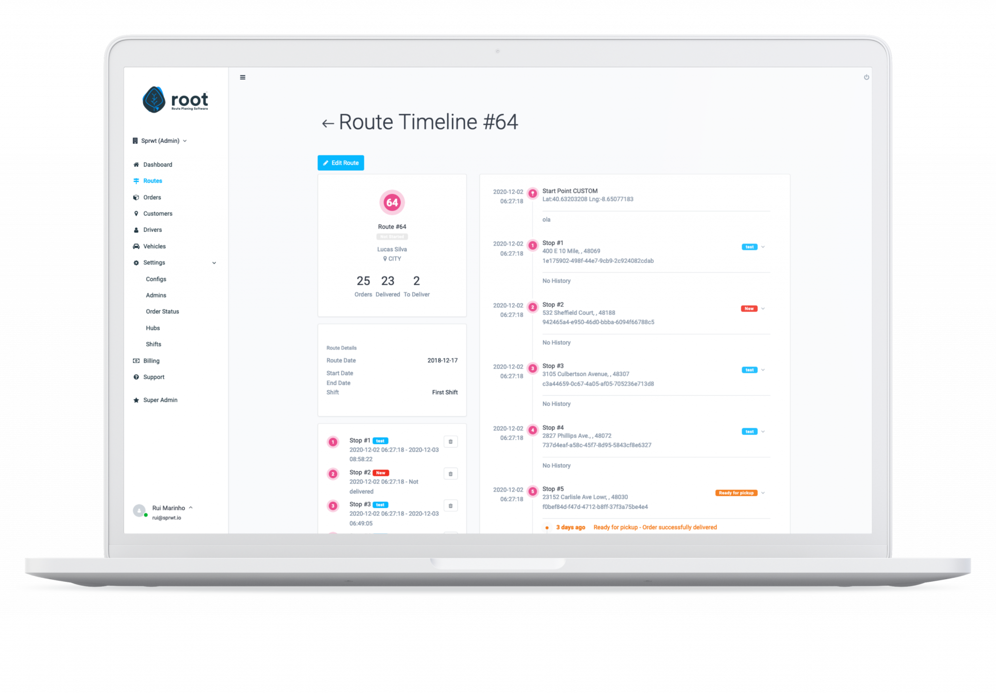 Root Planner - Delivery Route Optimization